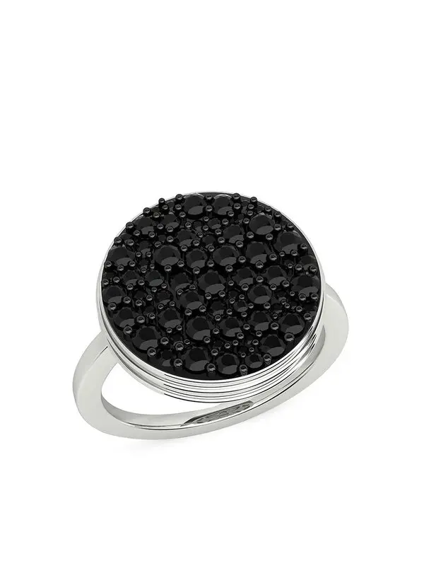 ALINKA 18kt White Gold Black Diamond Cocktail Ring