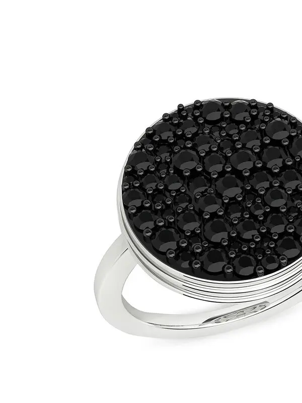 ALINKA 18kt White Gold Black Diamond Cocktail Ring