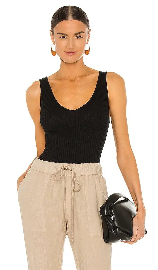 Enza Costa Military Rib U Neck Tank
