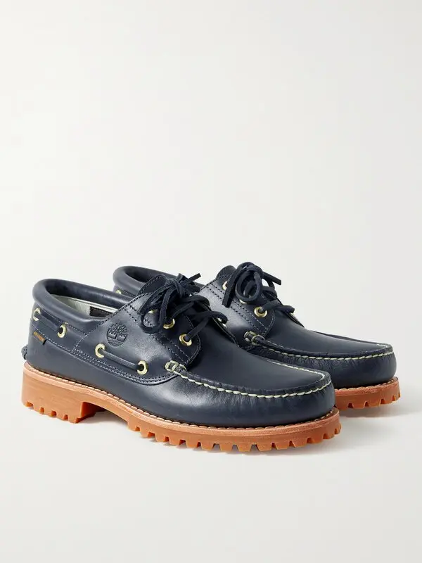 Timberland Aimé Leon Dore 3-Eye Lug Leather Boat Shoes - Blue
