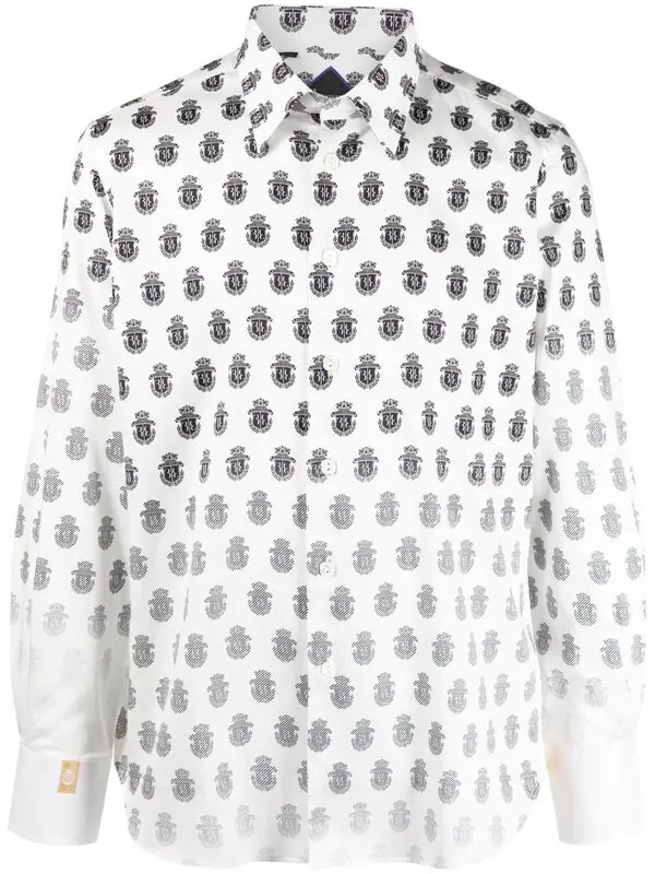 BILLIONAIRE Monogram-print Shirt