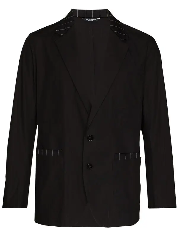 Dolce & Gabbana Stripe-trim Single-breasted Blazer