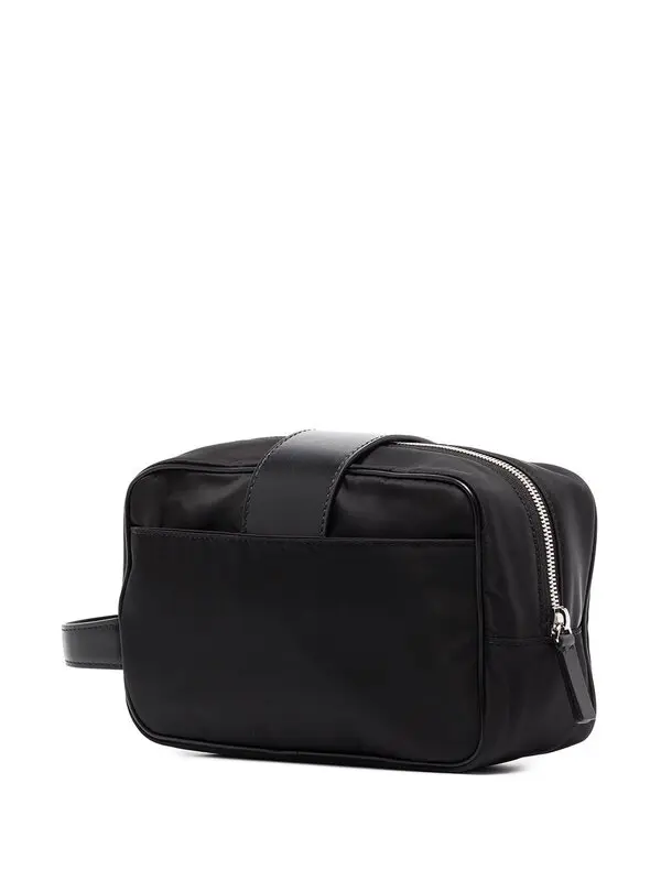 FPM MILANO Leather-trim Wash Bag - Black