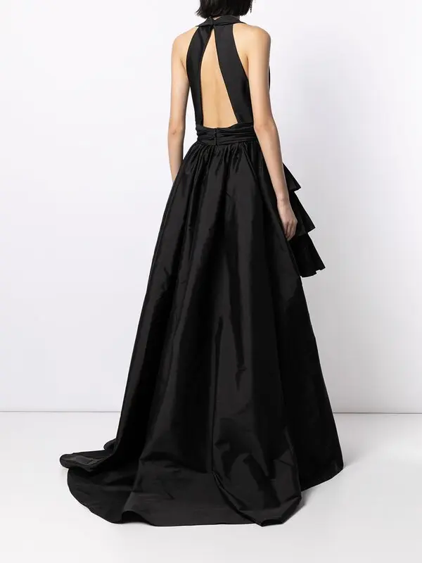 Elie Saab Pleated Silk Dress
