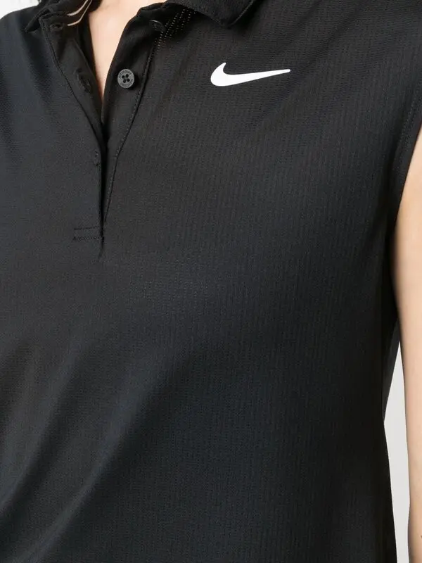 Nike Logo-detail Polo Top - Black