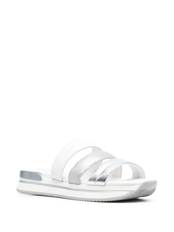 Hogan Metallic-strap Sandals