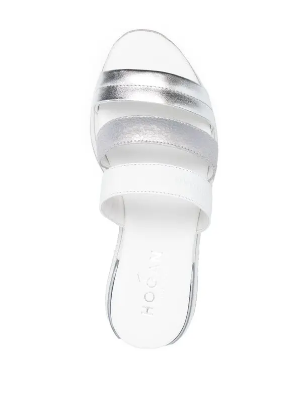 Hogan Metallic-strap Sandals