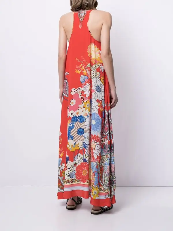 Camilla V-neck Racer-back Dress