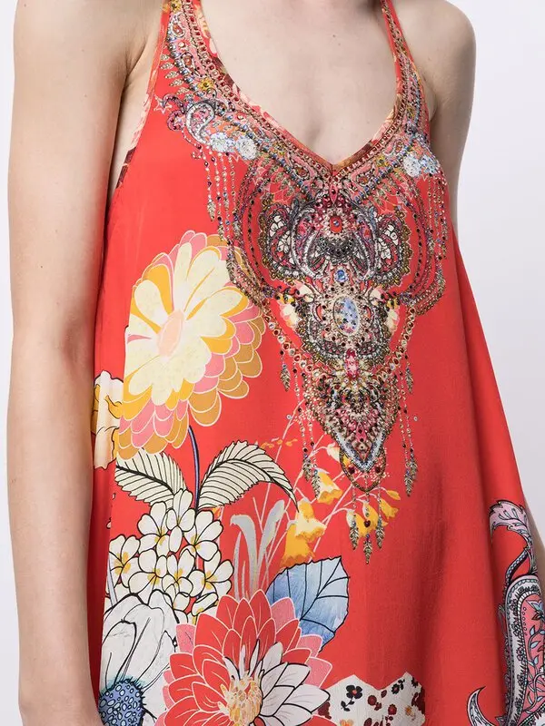 Camilla V-neck Racer-back Dress