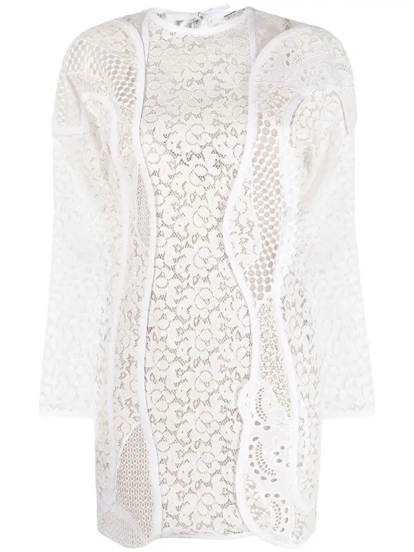 Stella McCartney Floral-lace Panelled Mini-dress