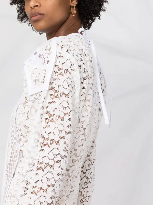 Stella McCartney Floral-lace Panelled Mini-dress