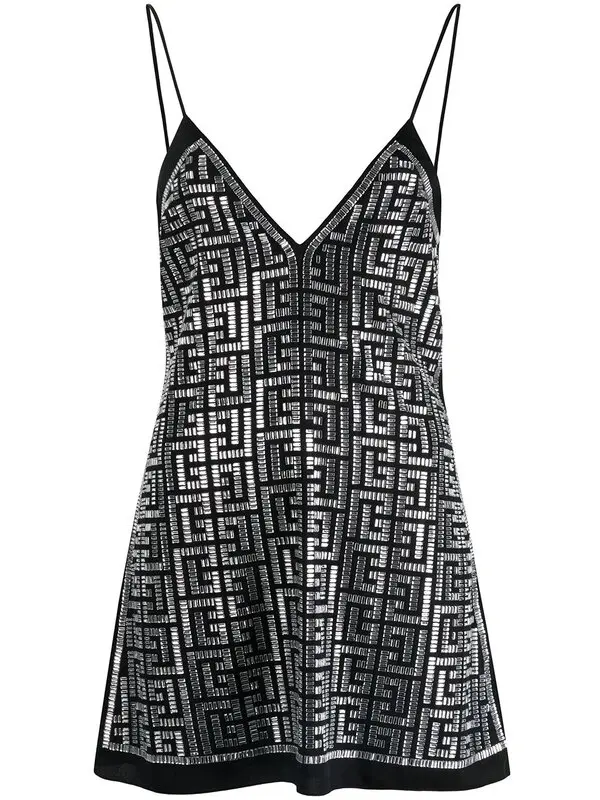 Balmain Crystal-embellished Vest Top