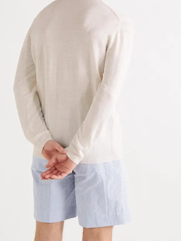 Anderson & Sheppard Linen Henley T-shirt Xl