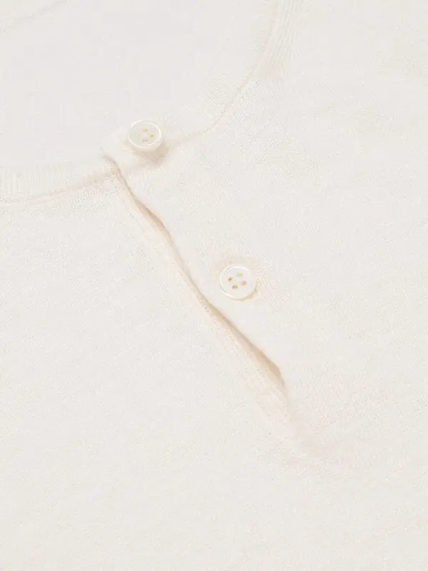 Anderson & Sheppard Linen Henley T-shirt Xl