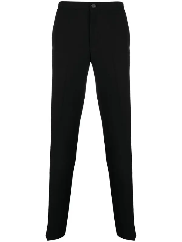 Sandro Jersey Straight-leg Trousers - Black