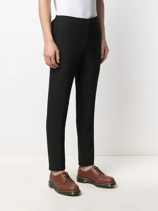 Sandro Jersey Straight-leg Trousers - Black