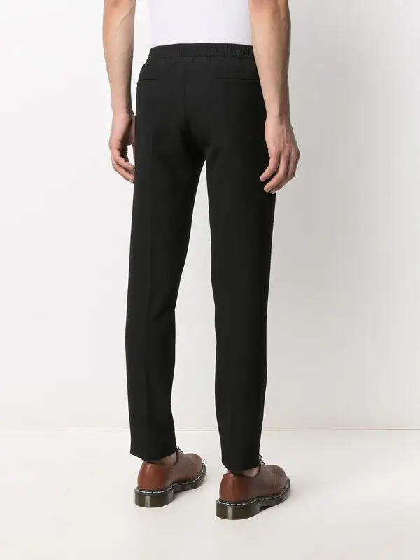 Sandro Jersey Straight-leg Trousers - Black