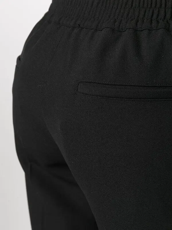 Sandro Jersey Straight-leg Trousers - Black