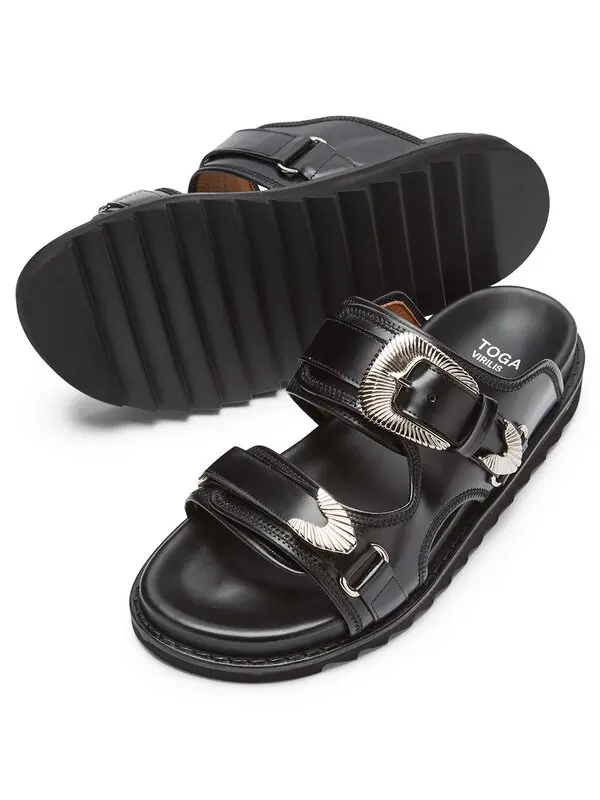 TOGA VIRILIS X Browns Polido Flat Sandals