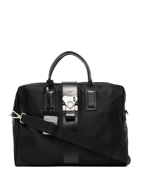 FPM MILANO Leather-trim Briefcase - Black