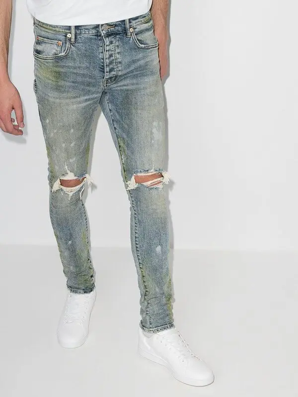 PURPLE BRAND Slim-fit Distressed Jeans