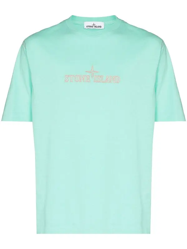 Stone Island Logo-print Short-sleeve T-shirt - Green