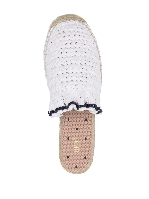 Red Valentino Ruffle Trim Woven Espadrilles