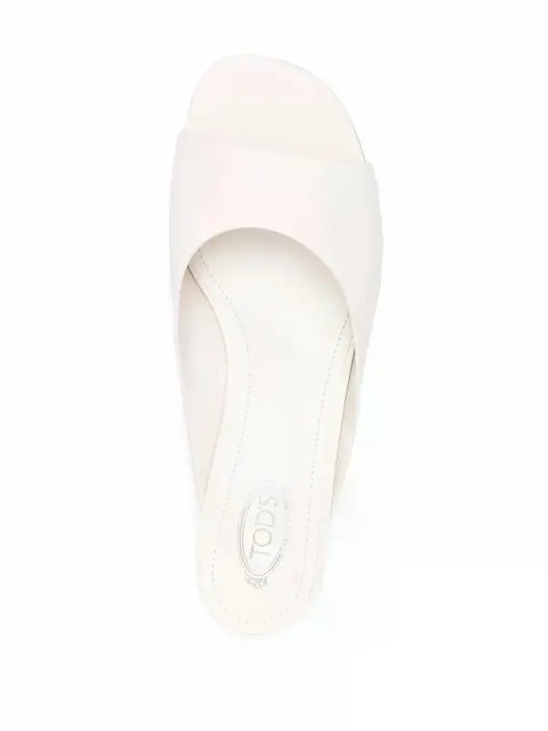 TOD'S Leather Slip-on Sandals