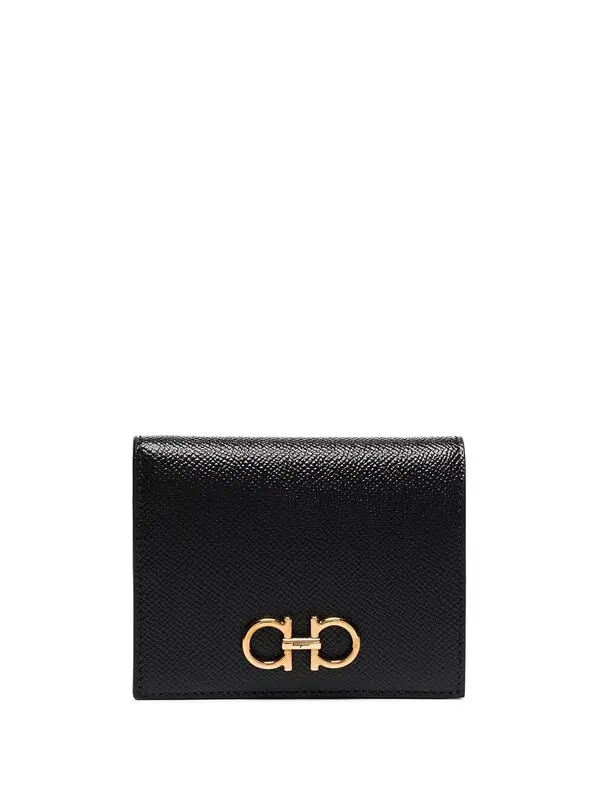 FERRAGAMO Gancini Folding Wallet - Black