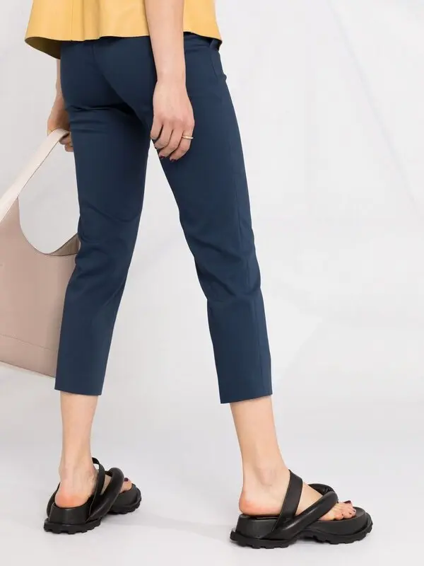 BLANCA VITA Cropped Slim-cut Trousers