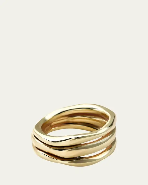 Ippolita Smooth Squiggle Triple Band Ring In 18k