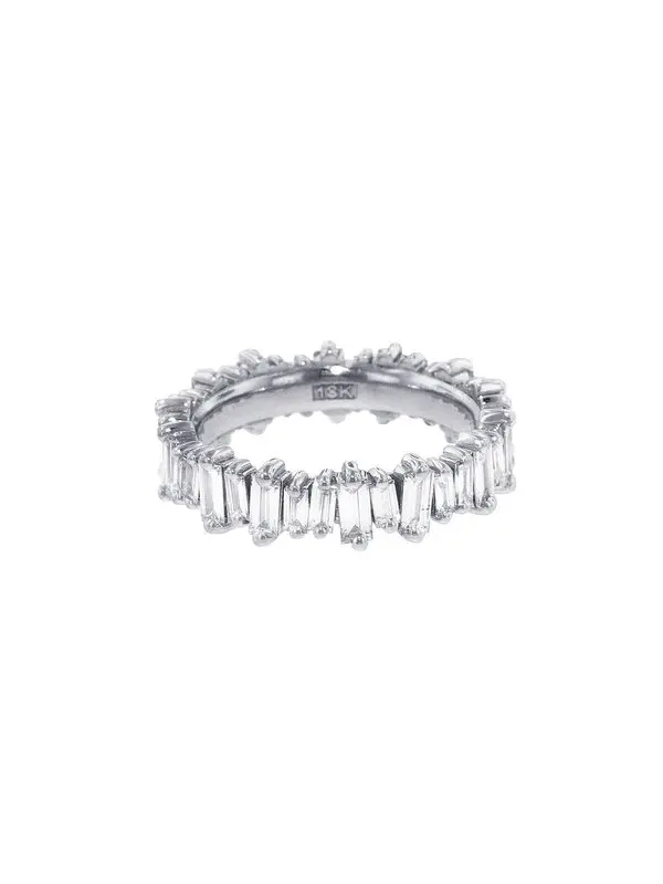 SUZANNE KALAN Diamond Baguette Eternity Ring - White Gold