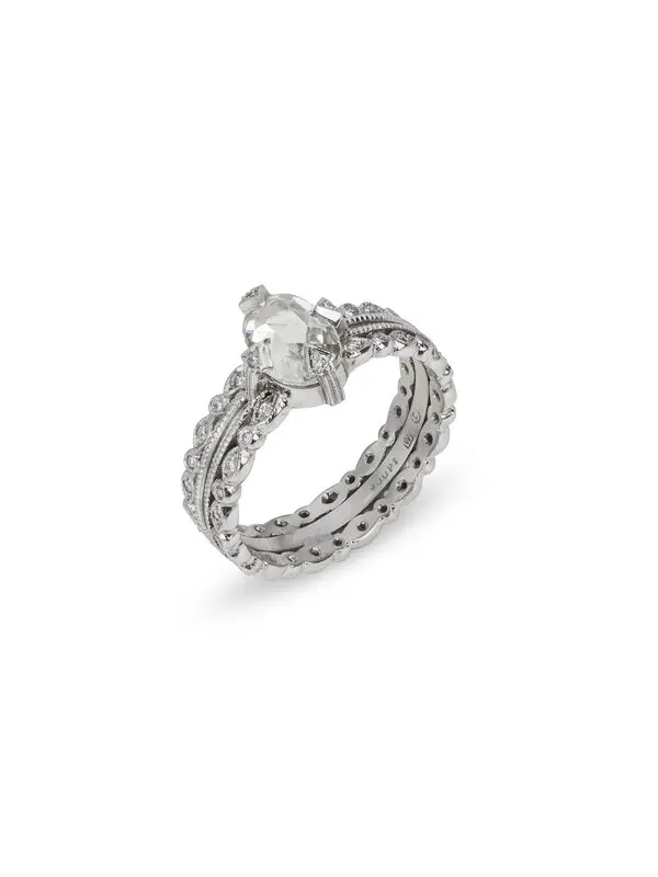 Cathy Waterman Oval Diamond Solitaire Ring - Platinum