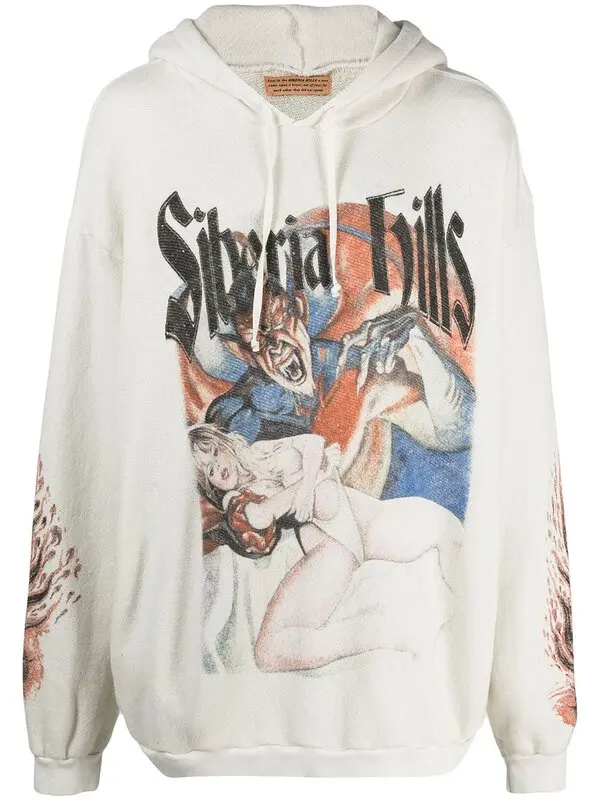 SIBERIA HILLS Dark Fantasy Print Hoodie