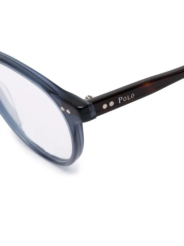 POLO RALPH LAUREN EYEWEAR Tortoiseshell-effect Round Glasses