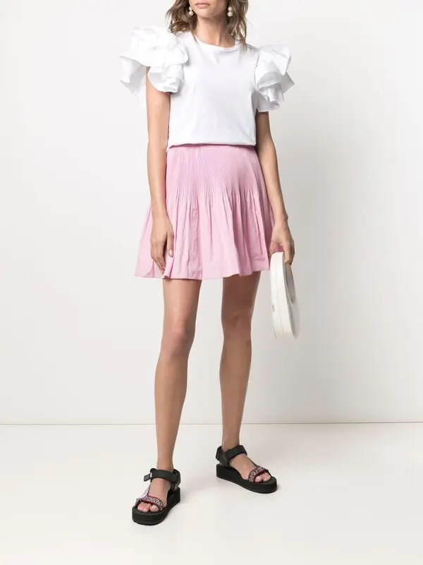 Red Valentino Pleated A-line Skirt