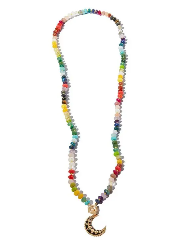 Harwell Godfrey 18kt Yellow Gold Rainbow Gemstone Necklace - Multicolour