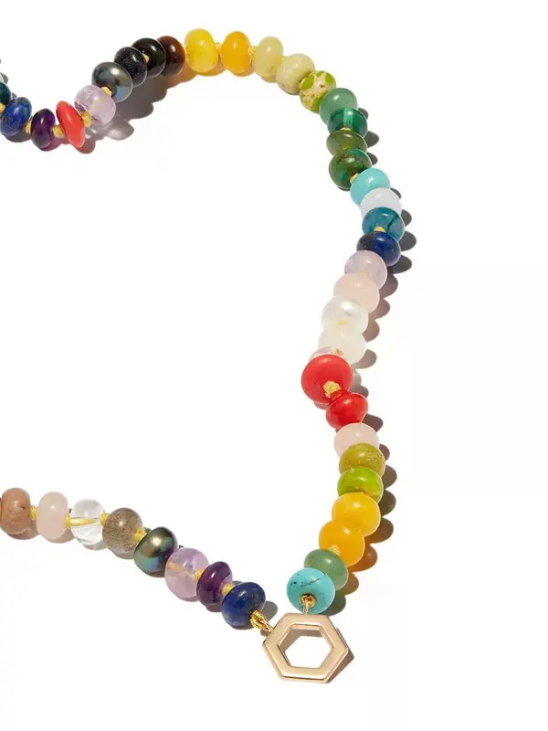 Harwell Godfrey 18kt Yellow Gold Rainbow Gemstone Necklace