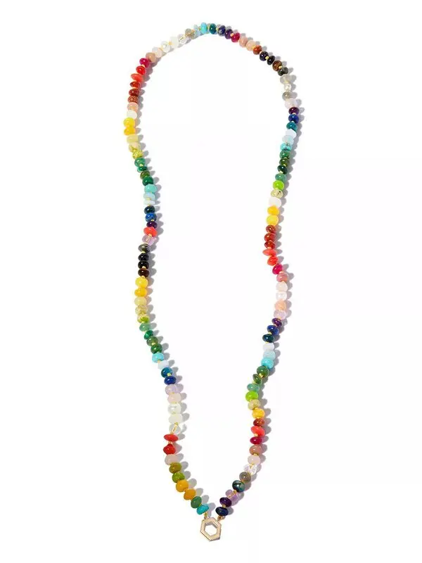 Harwell Godfrey 18kt Yellow Gold Rainbow Gemstone Necklace