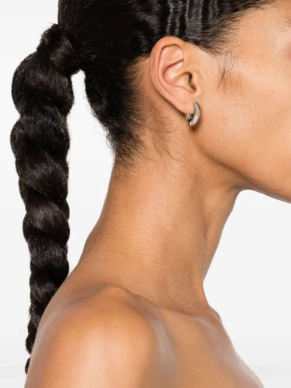 Balenciaga Loop Xxs Earrings - Silver | Editorialist
