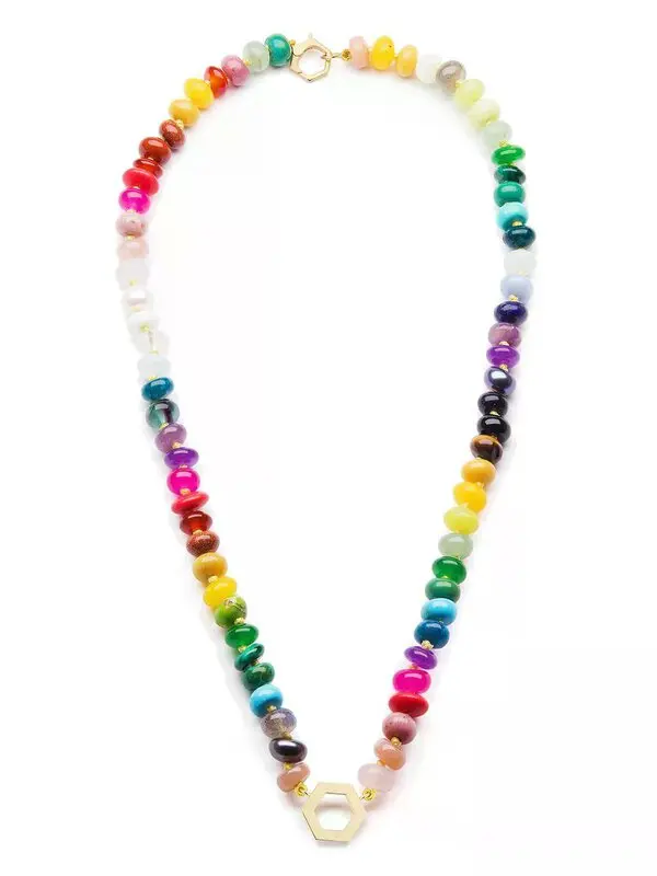 Harwell Godfrey 18kt Yellow Gold Rainbow Gemstone Beaded Necklace - Multicolour