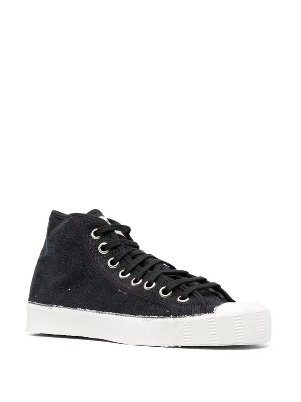 SPALWART Distressed-finish High-top Sneakers