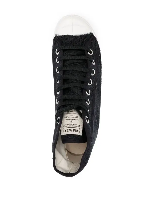 SPALWART Distressed-finish High-top Sneakers