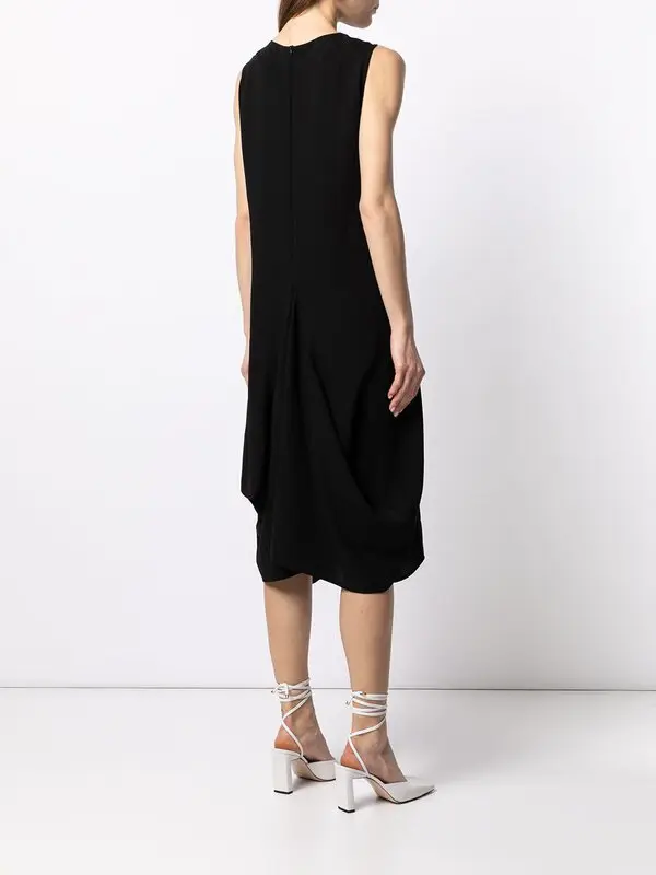 Goen.j Draped Sleeveless Dress - Black
