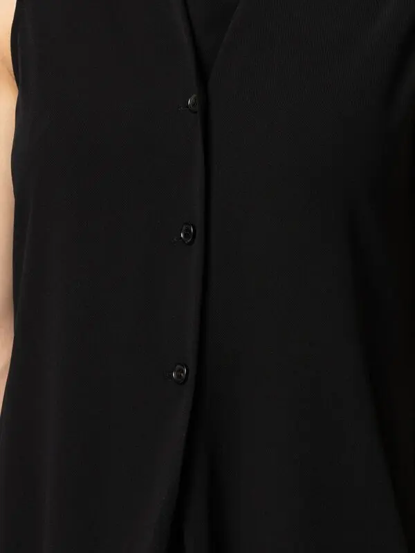 Goen.j Draped Sleeveless Dress - Black