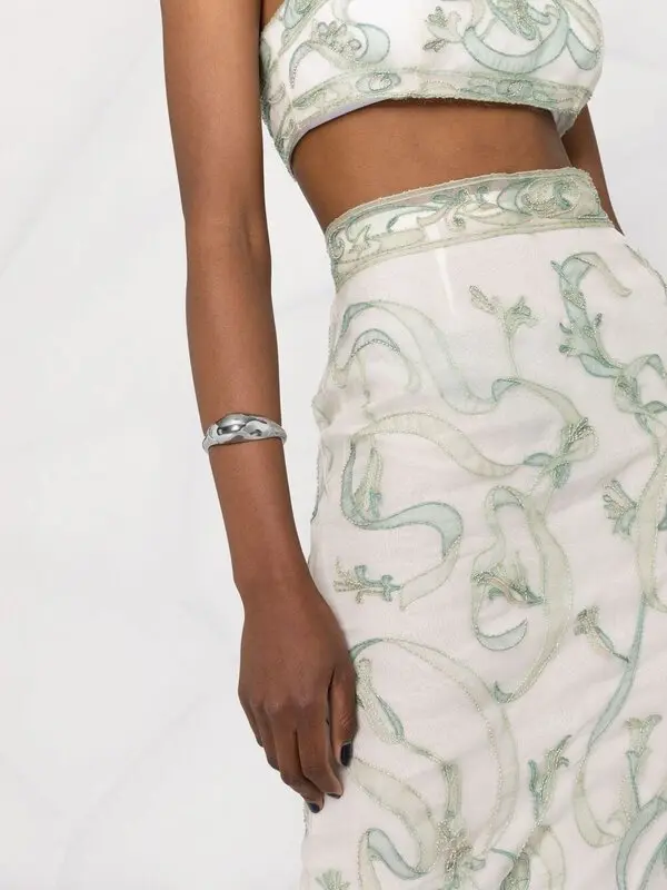 Emilio Pucci Evoluzioni Embroidered Organza Skirt