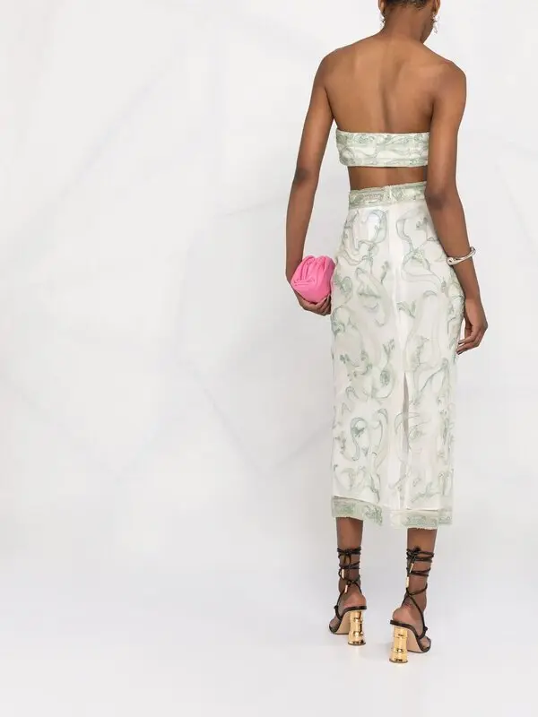 Emilio Pucci Evoluzioni Embroidered Organza Skirt