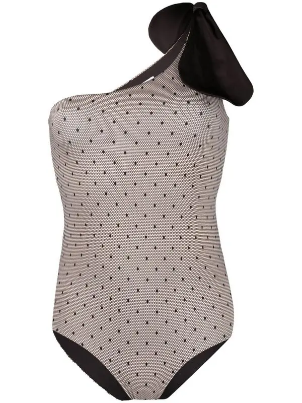 Red Valentino Point D'esprit-print Swimsuit