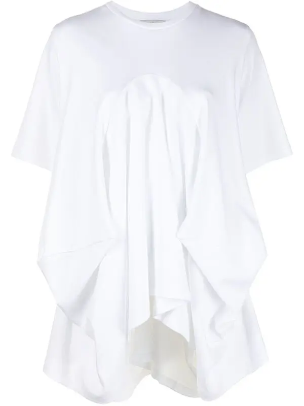 Goen.j Draped Cotton T-shirt