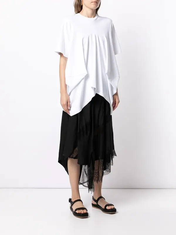 Goen.j Draped Cotton T-shirt